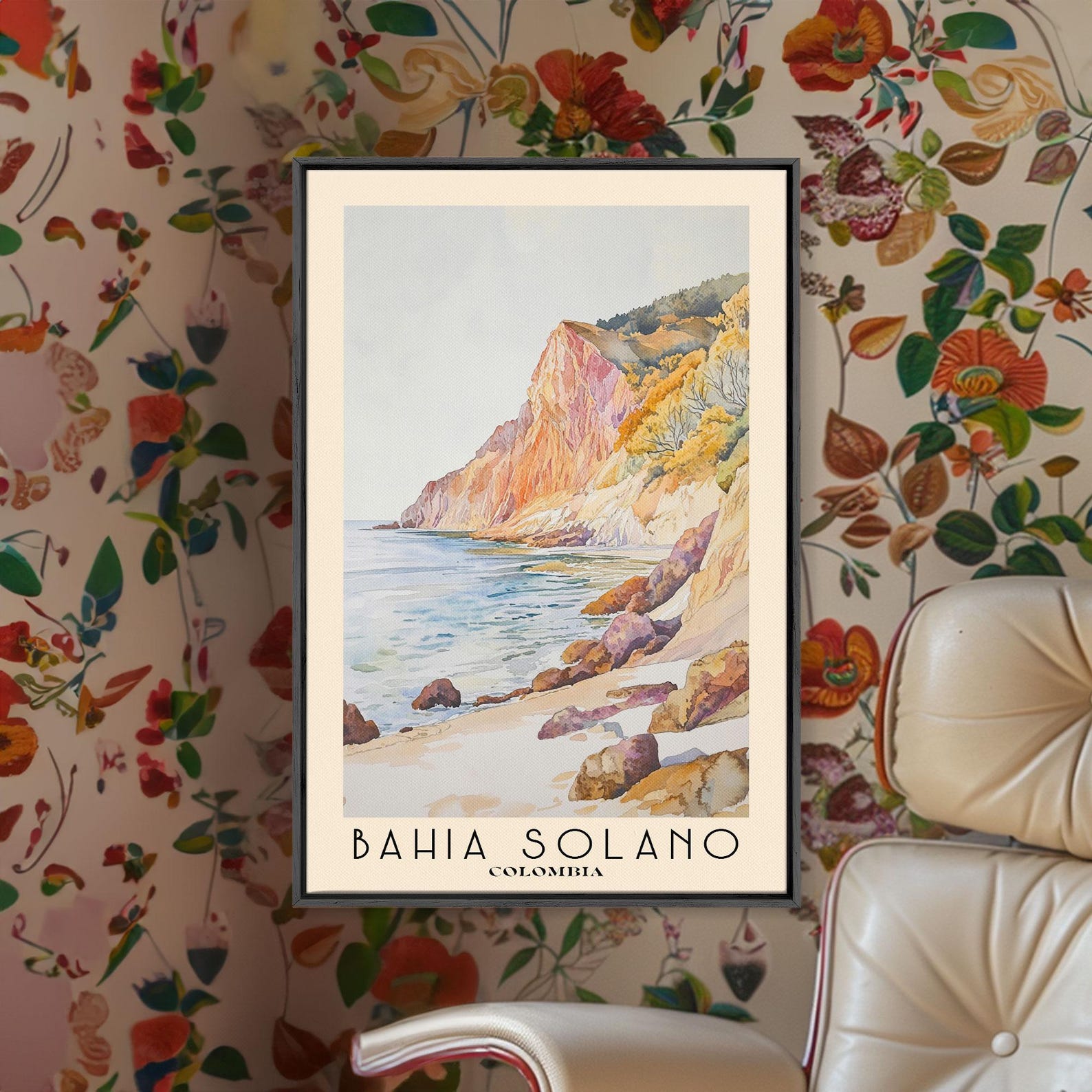 Bahia Solano Colombia Watercolor Print: Beach Wall Art - Etsy