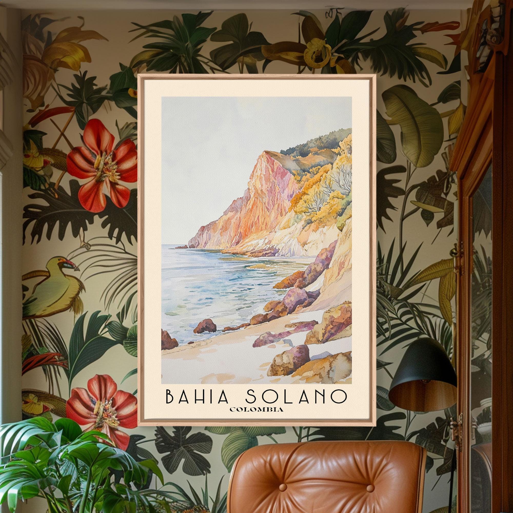 Bahia Solano Colombia Watercolor Print: Beach Wall Art - Etsy