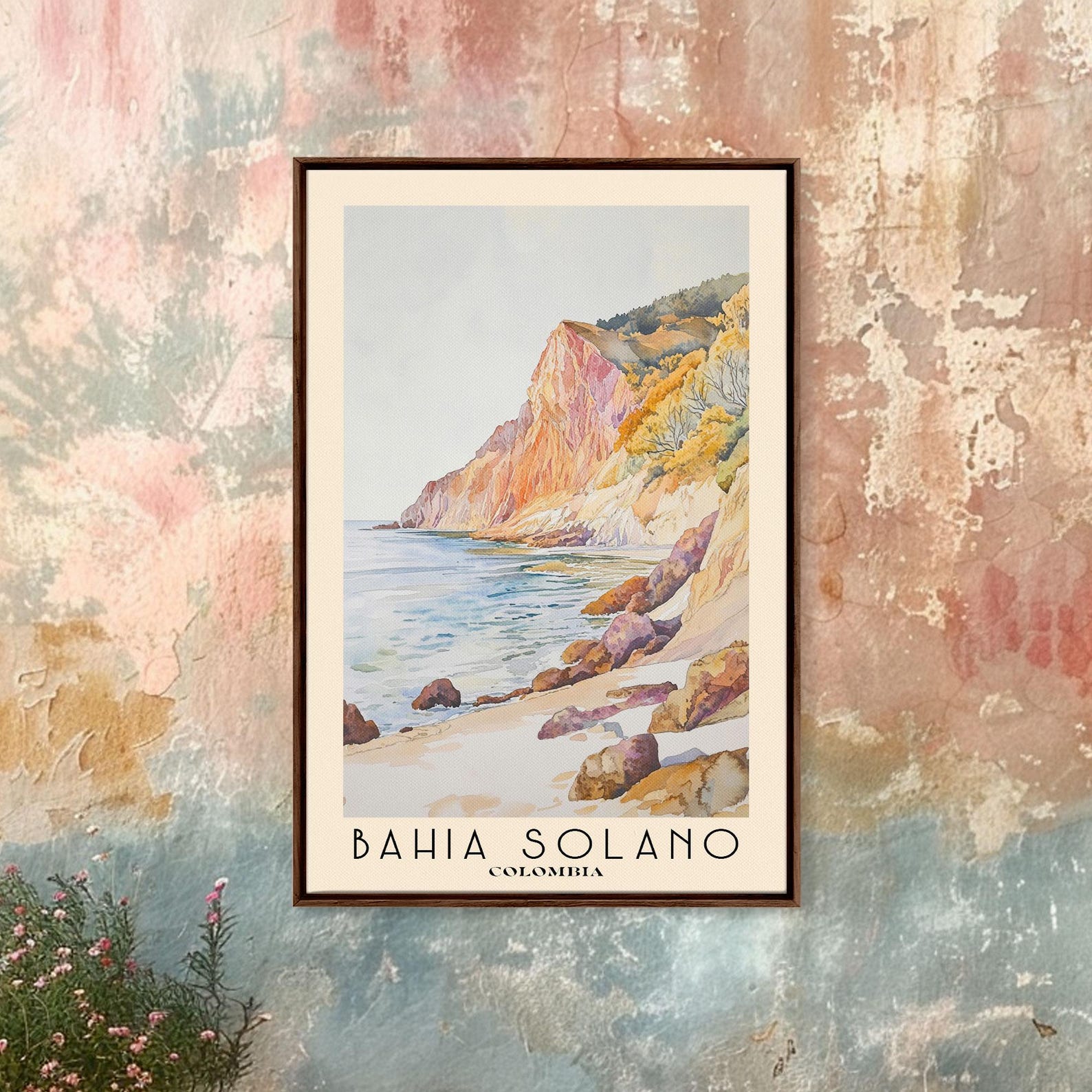 Bahia Solano Colombia Watercolor Print: Beach Wall Art - Etsy