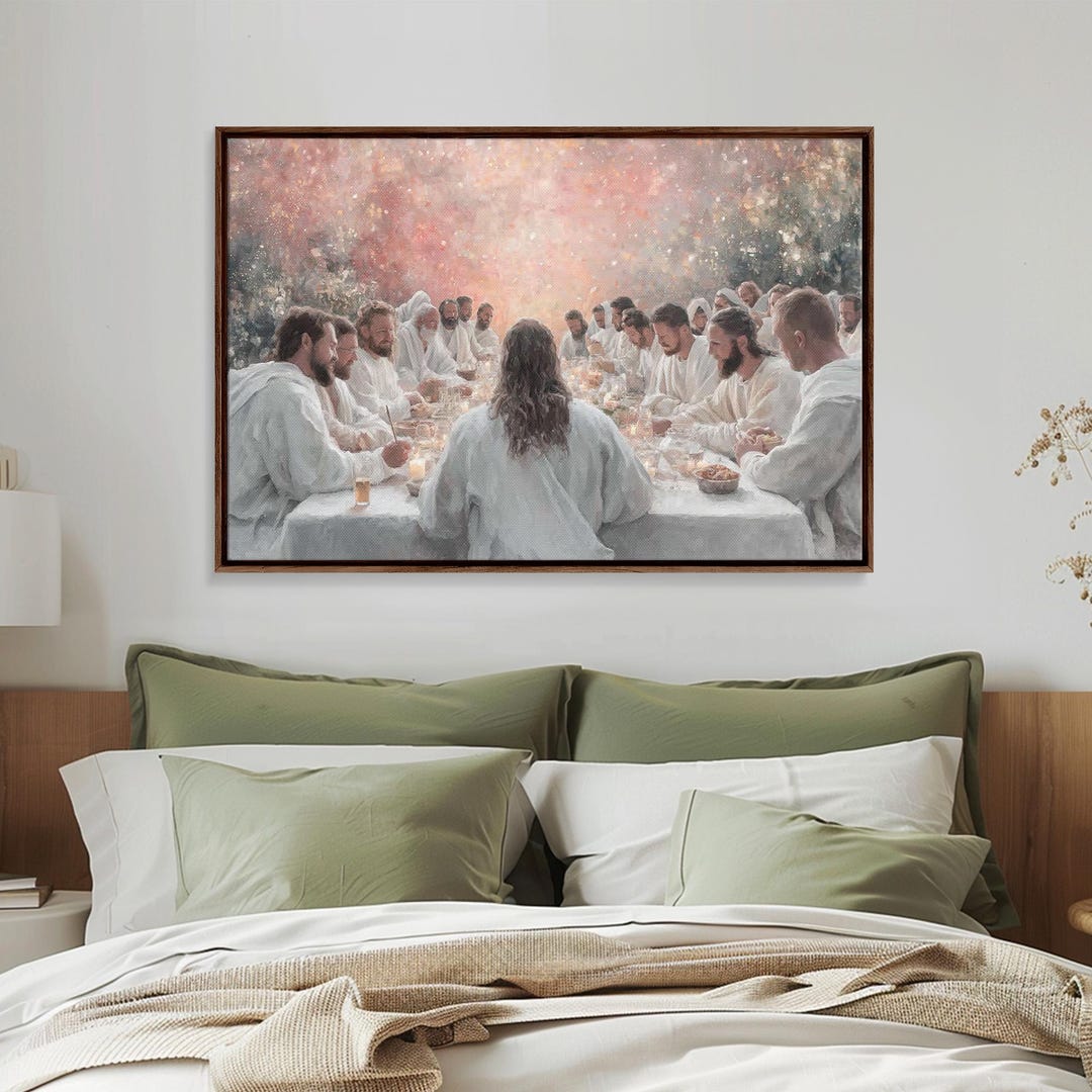 Divine Communion - Framed Canvas Print - Christian Wall Art - Christian ...