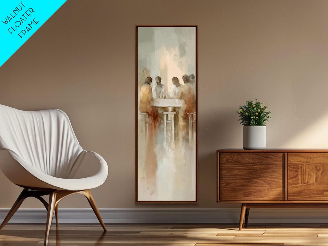 Holy Communion - Framed Canvas Print - Christian Wall Art - Narrow Art ...