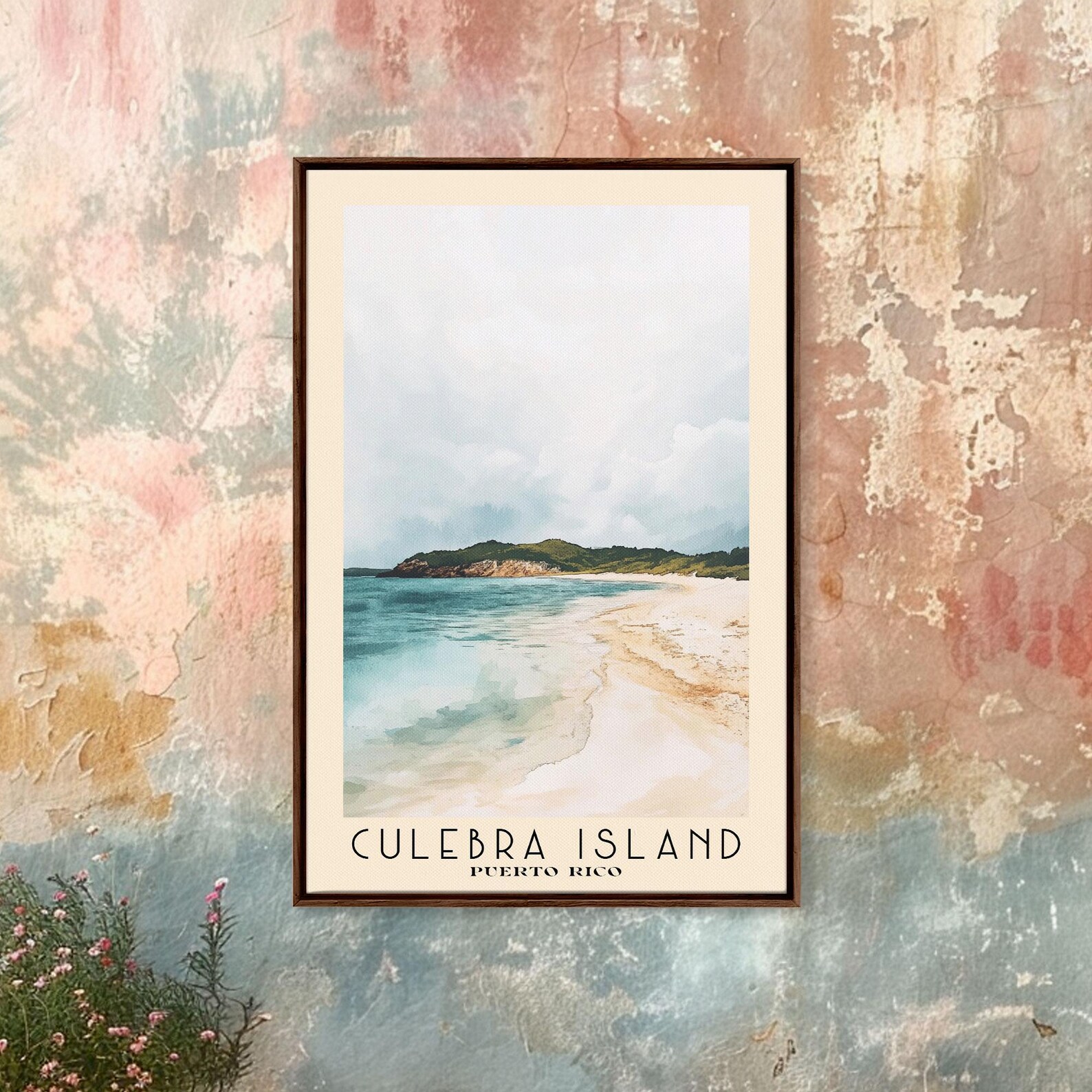 Culebra Island, Puerto Rico Watercolor Print, Vacation Gift, Puerto ...