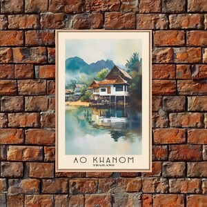 Ao Khanom Thailand Watercolor Print: Beach House Art - Etsy