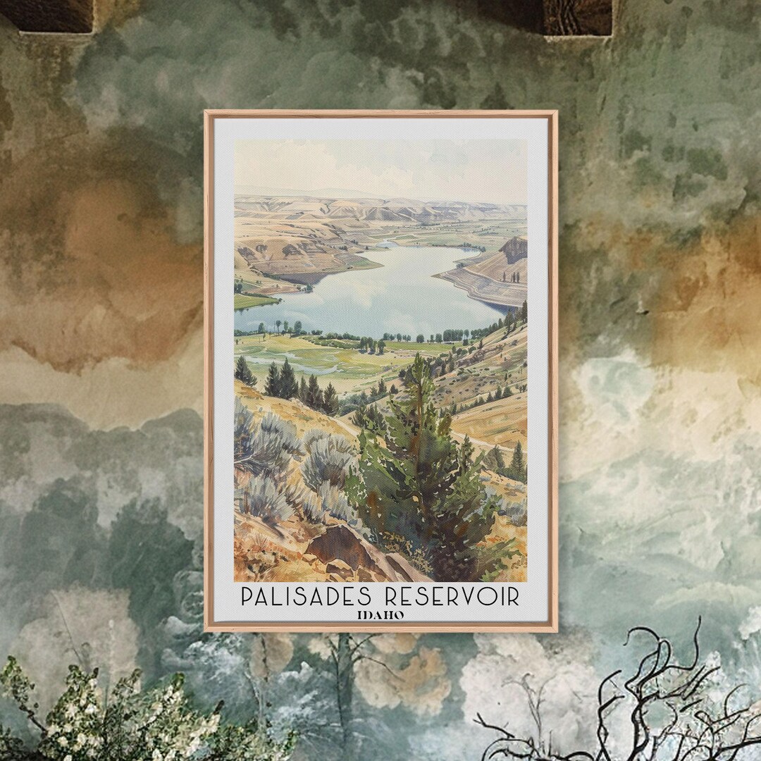 Palisades Reservoir Idaho Canvas Print: Landscape Painting Wall Art - Etsy