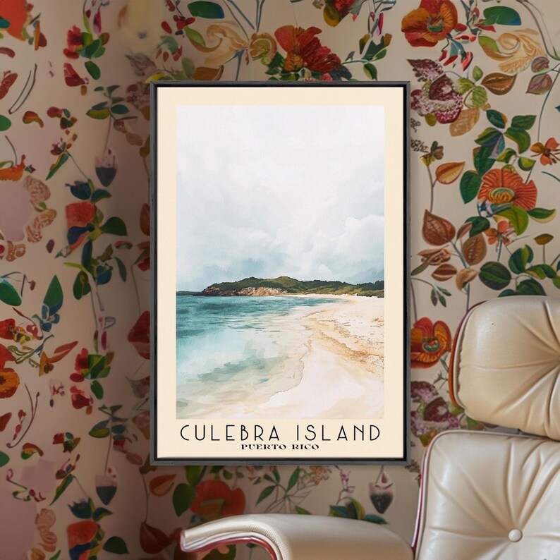 Culebra Island, Puerto Rico Watercolor Print, Vacation Gift, Puerto ...