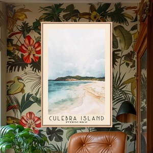 Culebra Island, Puerto Rico Watercolor Print, Vacation Gift, Puerto ...