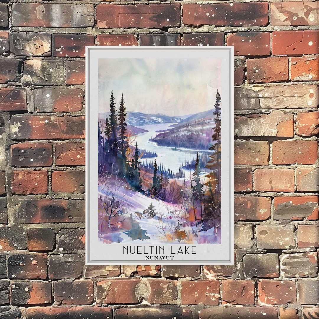 Nueltin Lake Nunavut Watercolor Art Print: Boho Travel Poster - Etsy