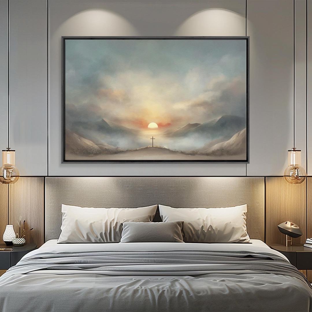 Valley of Mercy, Framed Canvas Print, Christian Art Canvas, Christian ...