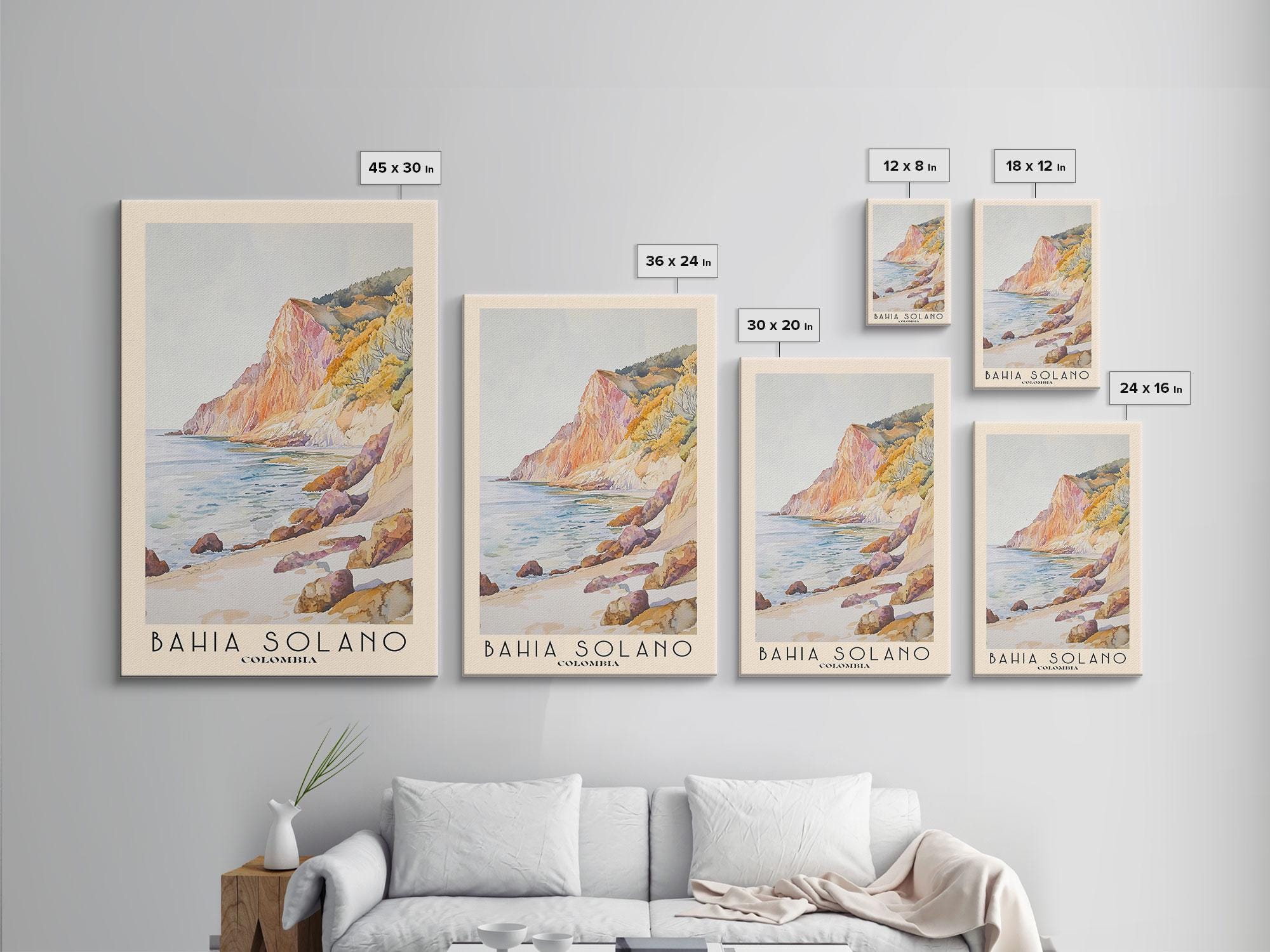 Bahia Solano Colombia Watercolor Print: Beach Wall Art - Etsy