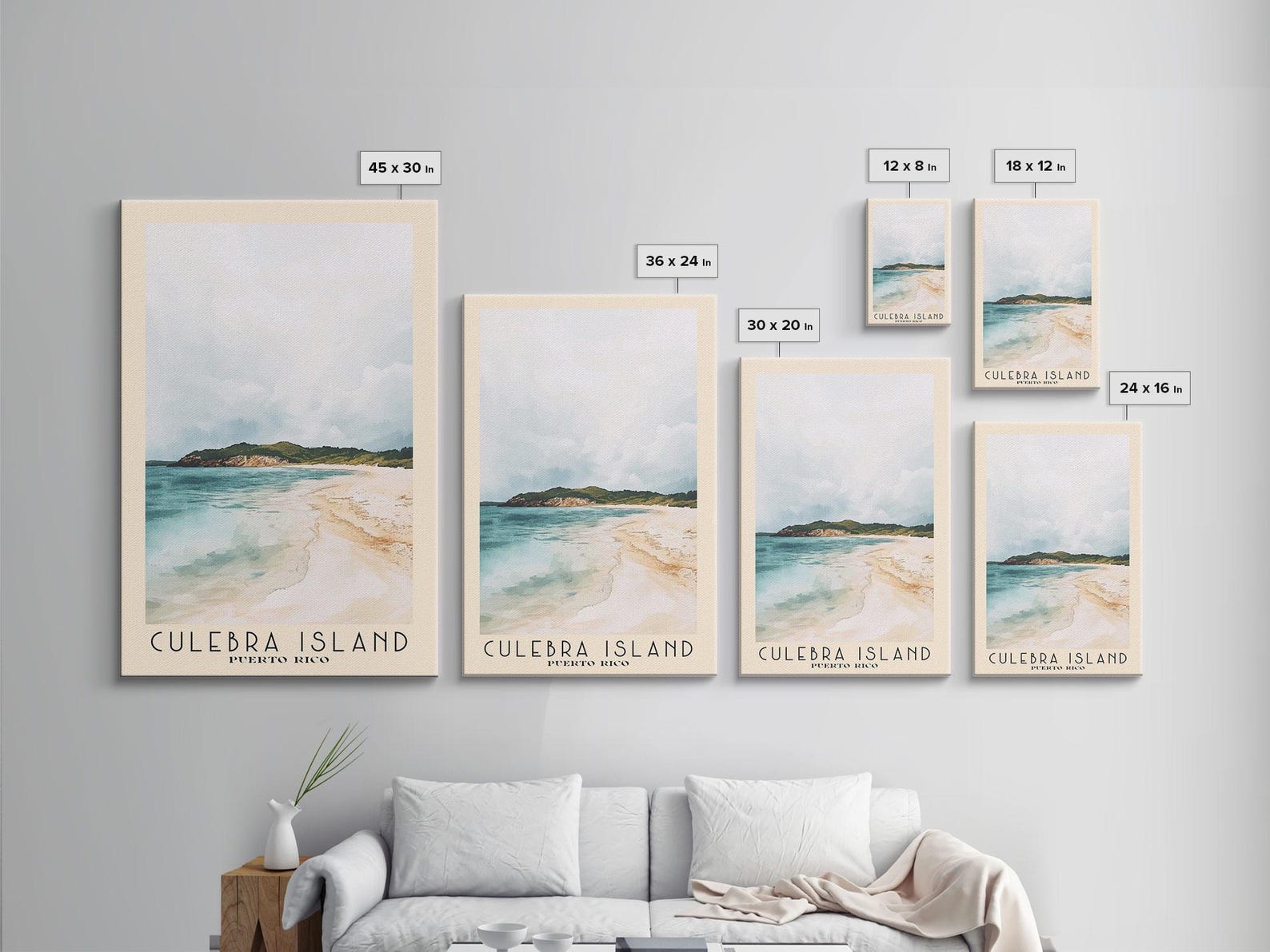 Culebra Island, Puerto Rico Watercolor Print, Vacation Gift, Puerto ...