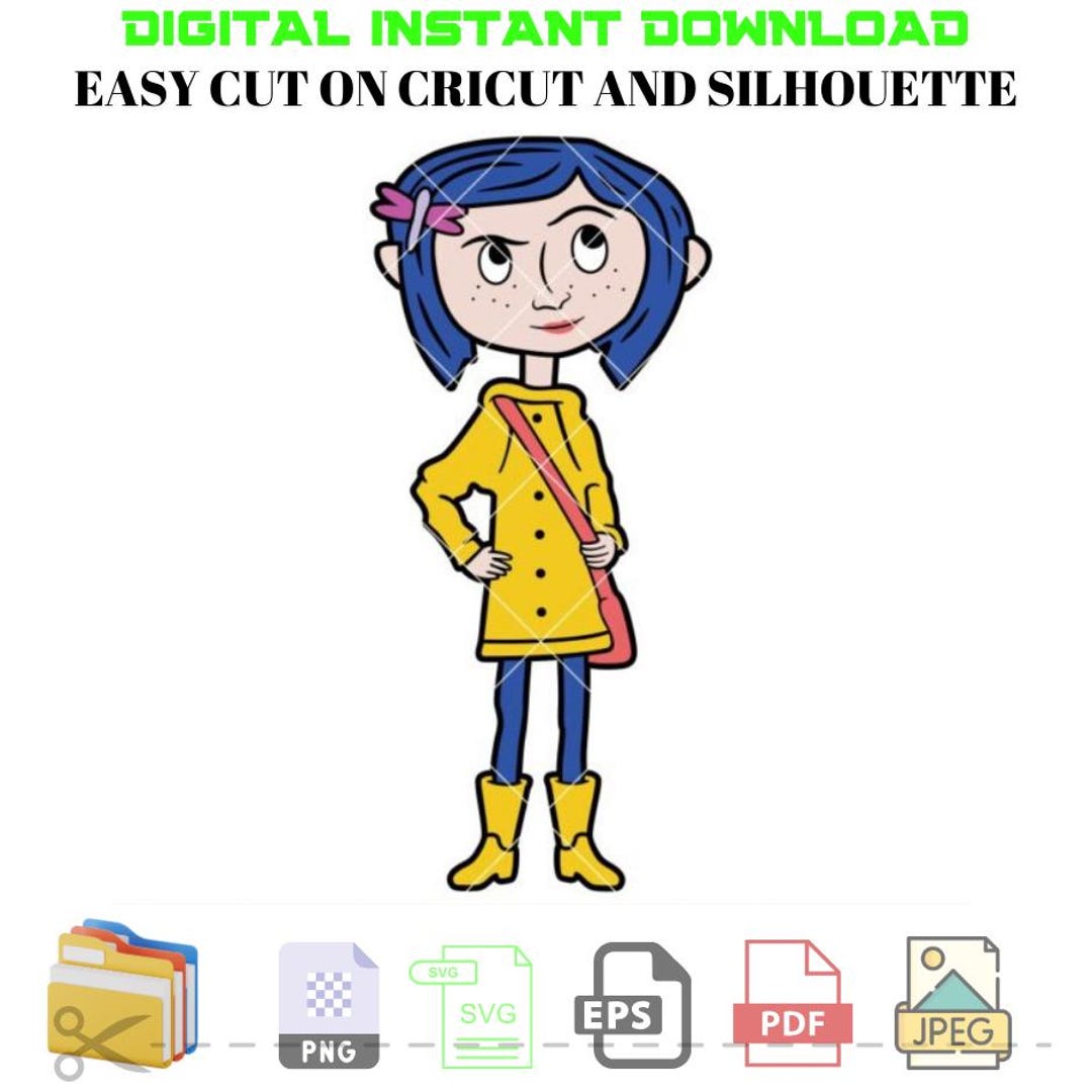 Coraline and Cat Svg, Coraline Button Eyes Svg, Halloween Svg, Horror ...
