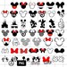 Mouse Head Svg Bundle: Mickey Cartoon Vector Cliparts, Minnie Face ...