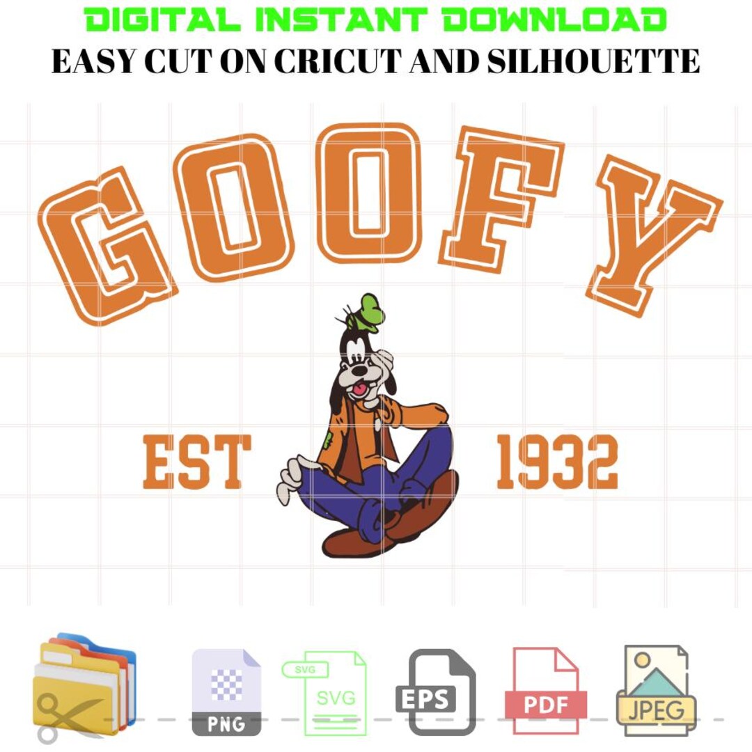 Retro Classic Goofy Dog 1932 SVG File for Cricut, Kawaii Svg, Cricut ...