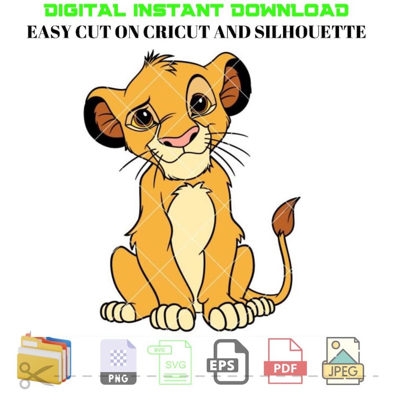 The Lion King Simba Svg, Lion King Svg, Hakuna Matata Svg, Kawaii Svg ...