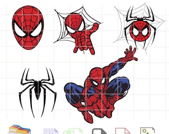 Baby Spiderman Bundle Svg, Cute Spiderman Svg, Spiderman Face Svg ...