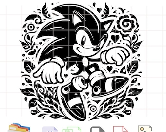 Sonic Runners Sonic Cartoon Character SVG, Sonic Face Svg, Sonic Head ...