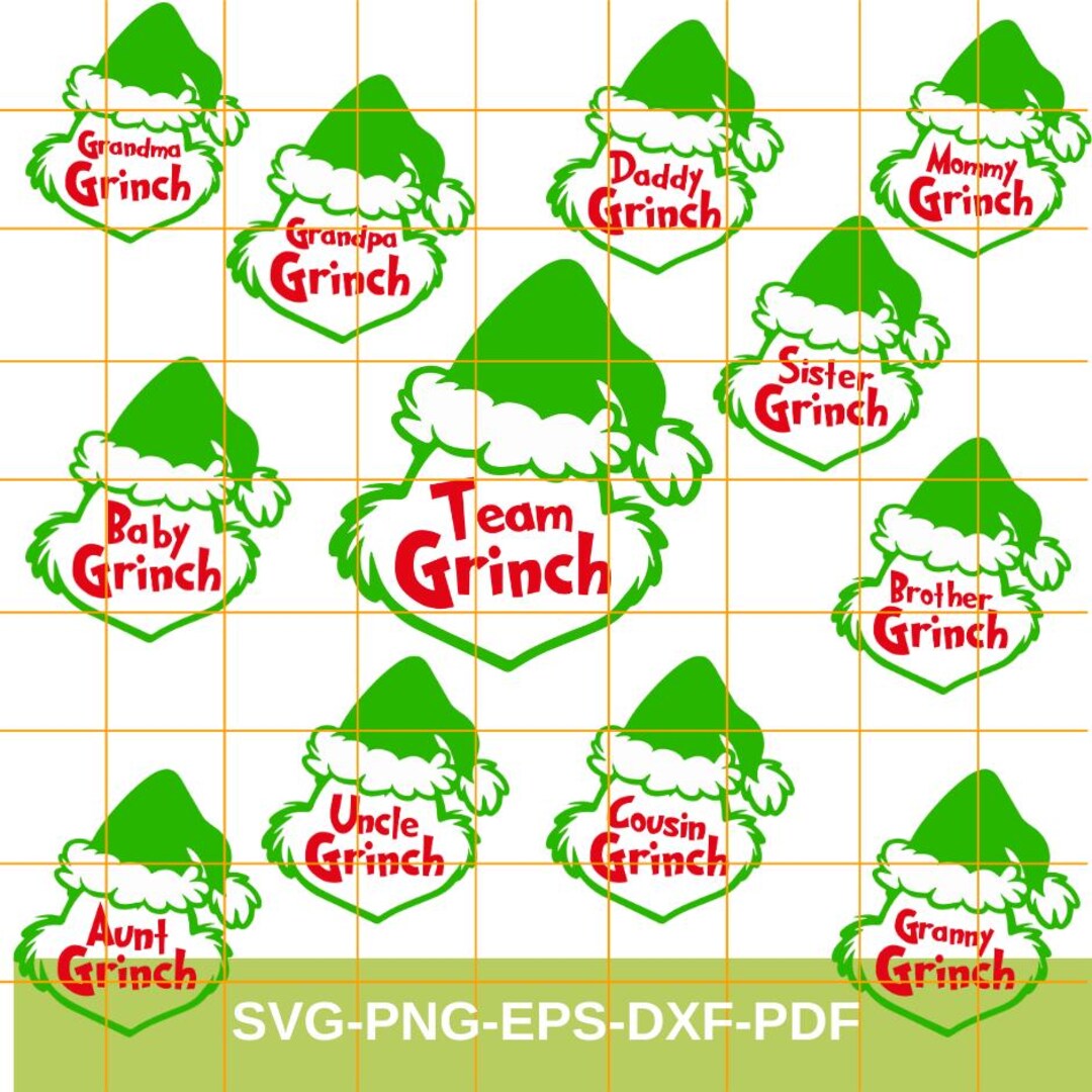 Team Grinch Svg Bundle, Green Guy SVG Digital File, Christmas Svg ...