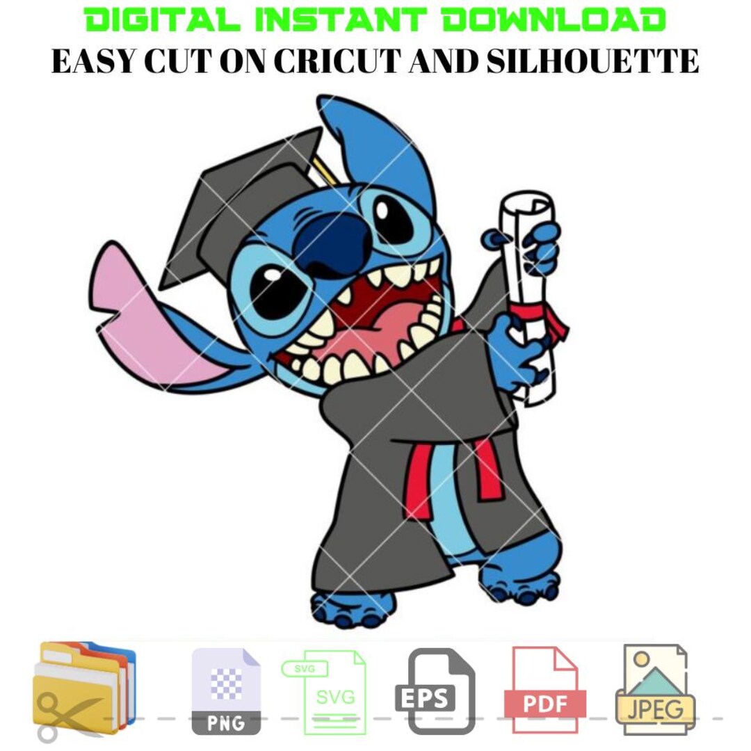 Graduate Stitch Svg, Graduation Svg, School Svg, Kawaii Svg, Cricut ...