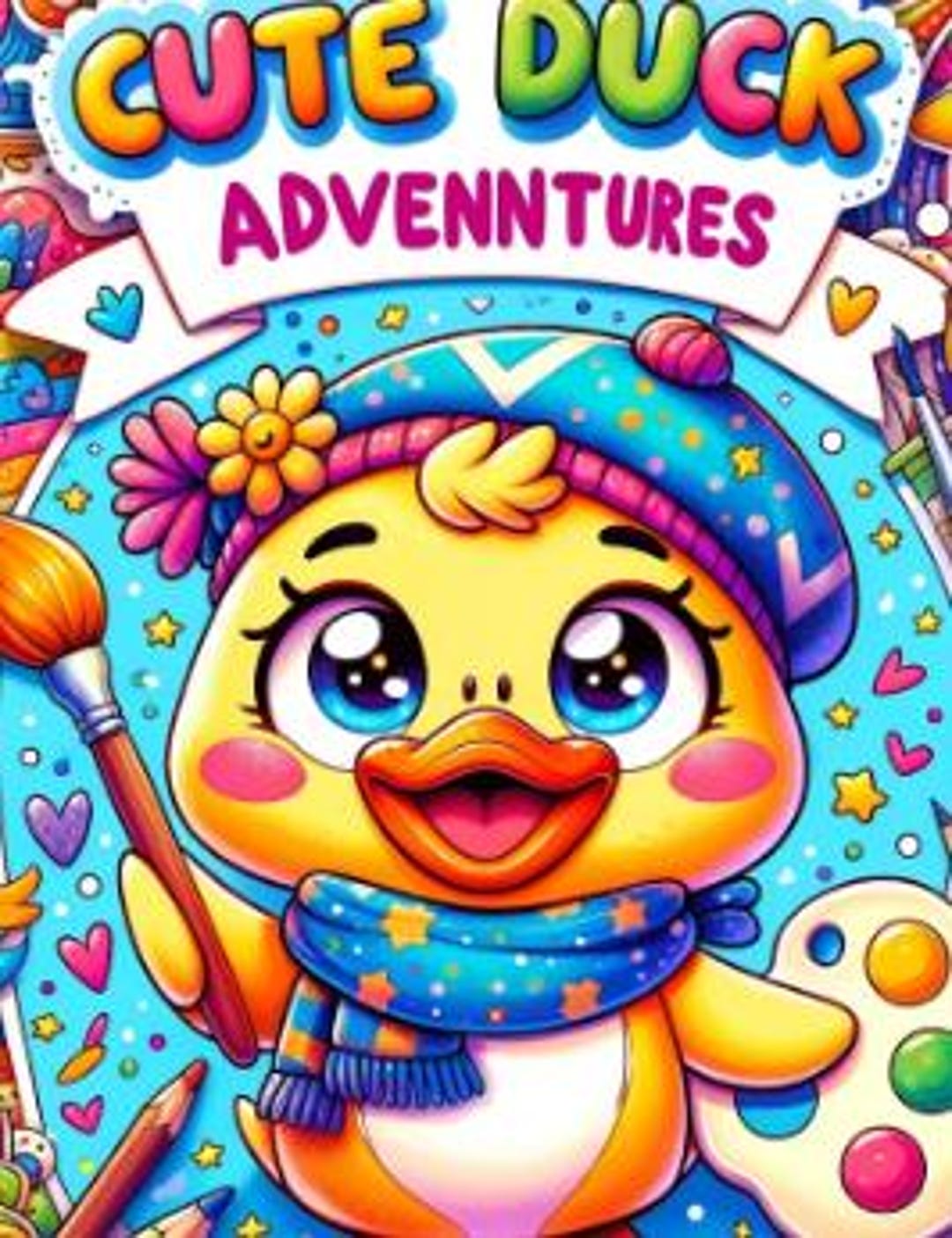 Cute Duck Colouring Book for Kids: 20 Delightful Duck Colouring Pages ...