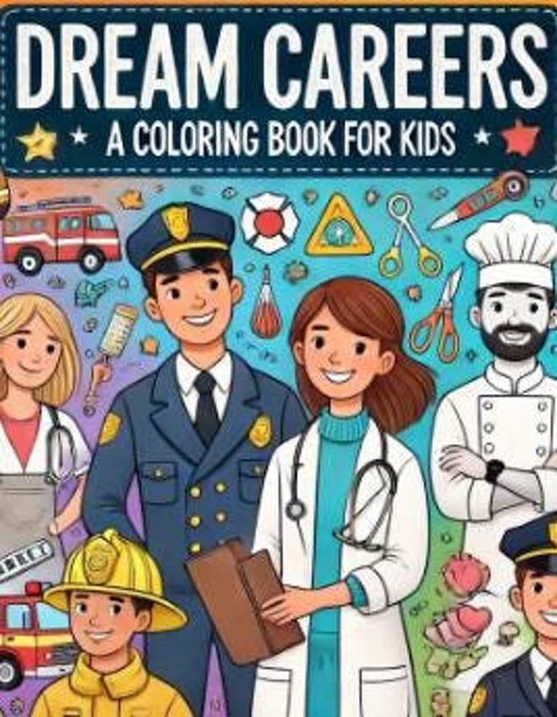 Careers Colouring Book for Kids: 20 Delightful Careers Colouring Pages ...