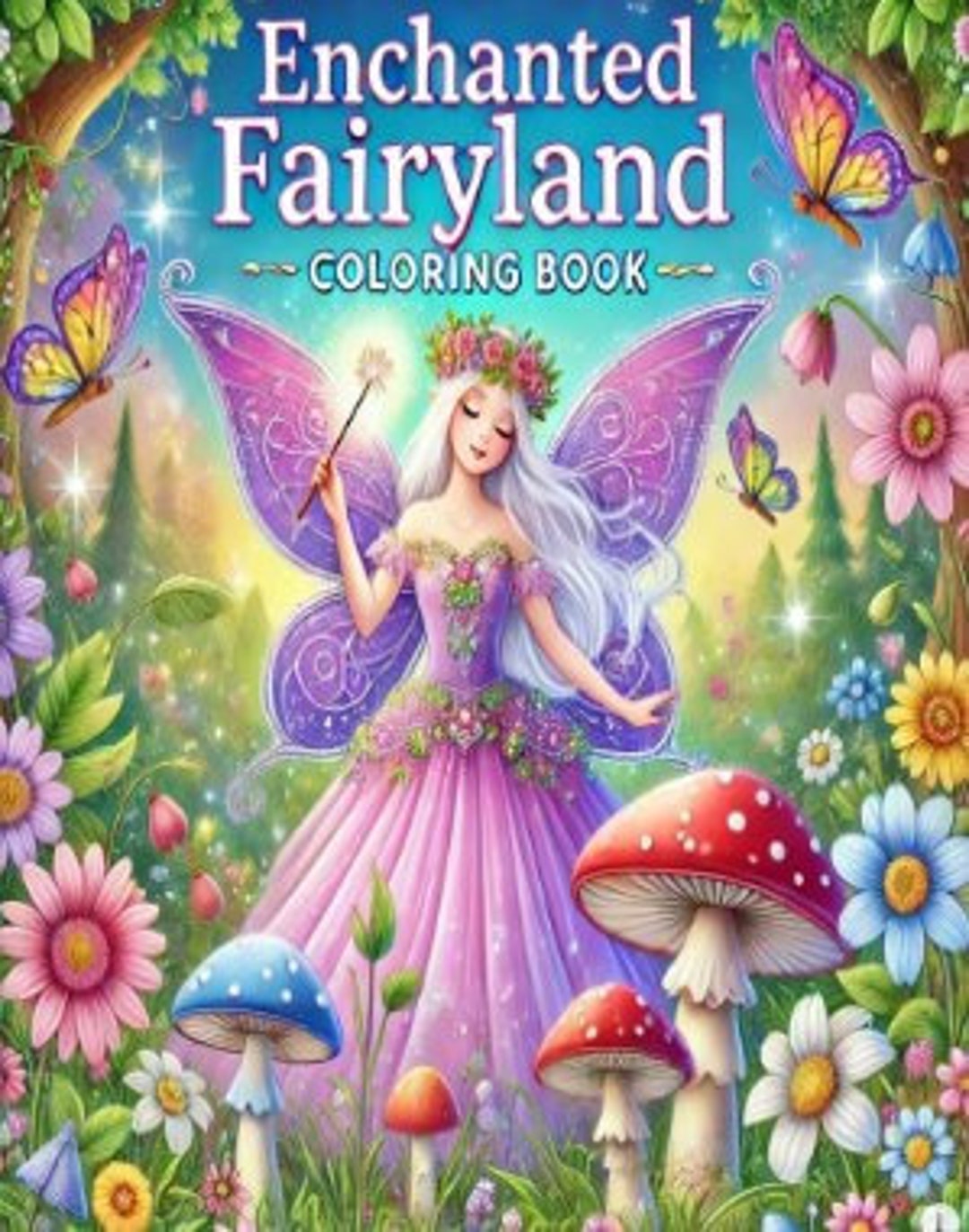 Printable Enchanted Fairyland Colouring Book for Kids - Etsy
