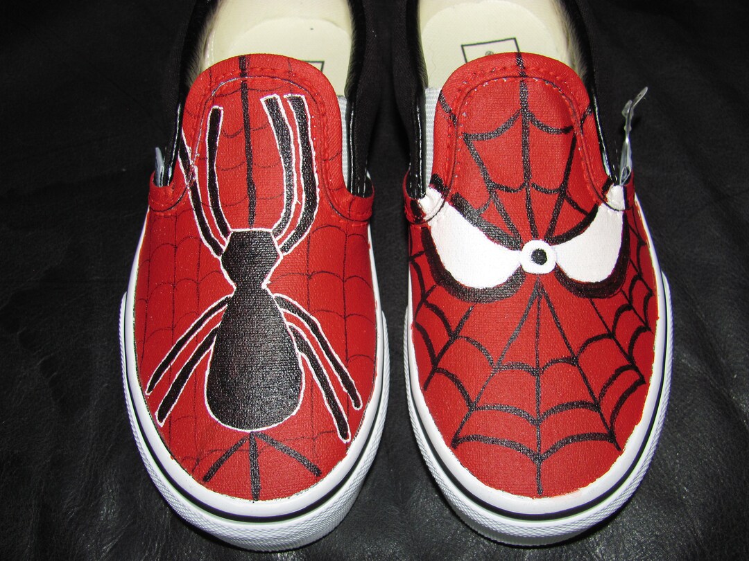 Adult Hand Painted Spider Shoes - Etsy