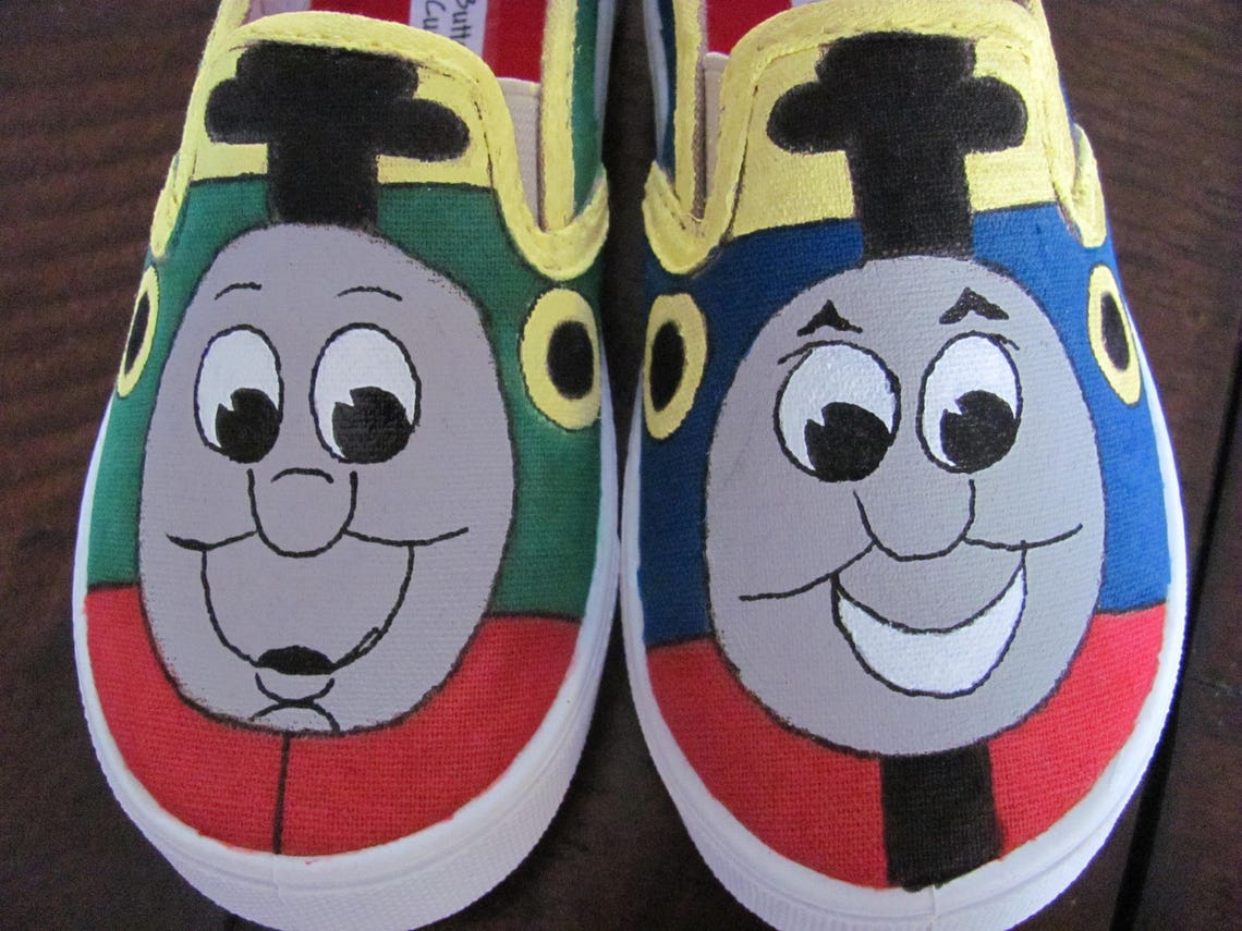 Choo Choo Train Shoes Custom Made Hand Painted - Etsy Ireland