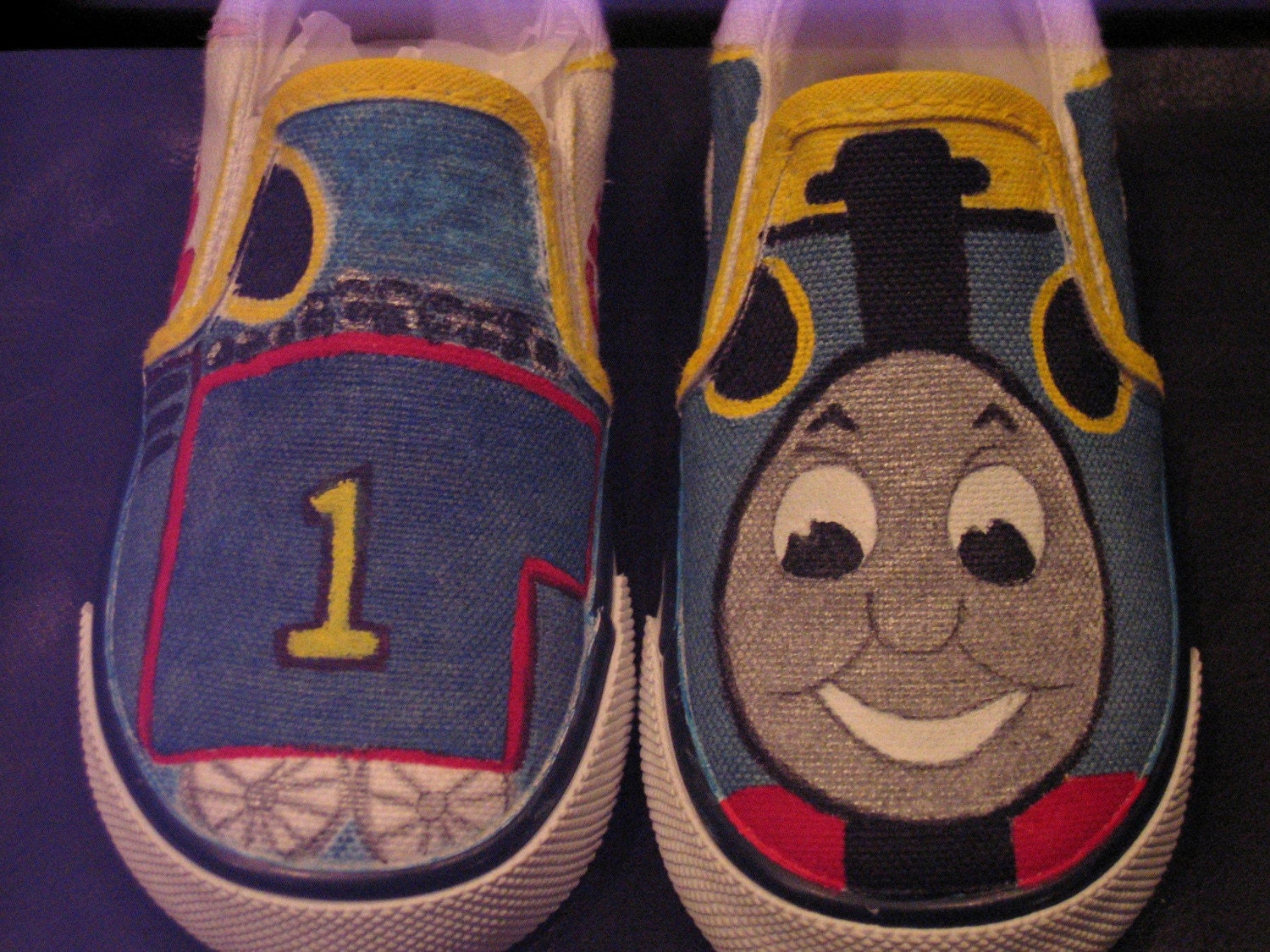Hand Painted Custom Choo Choo Train Shoes - Etsy