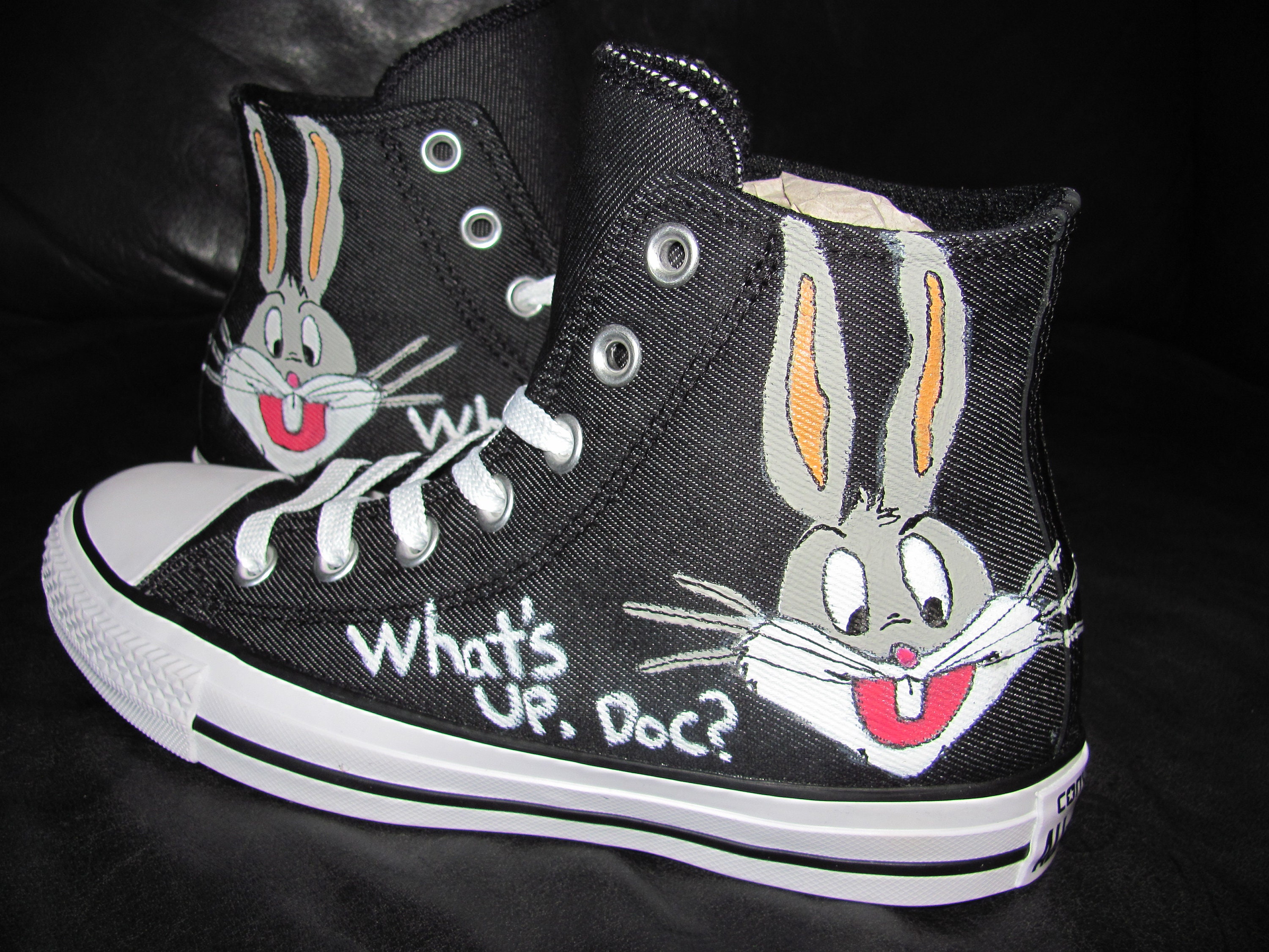 Adult Bunny Rabbit Hand Painted Hi Top Converse Custom Shoes - Etsy