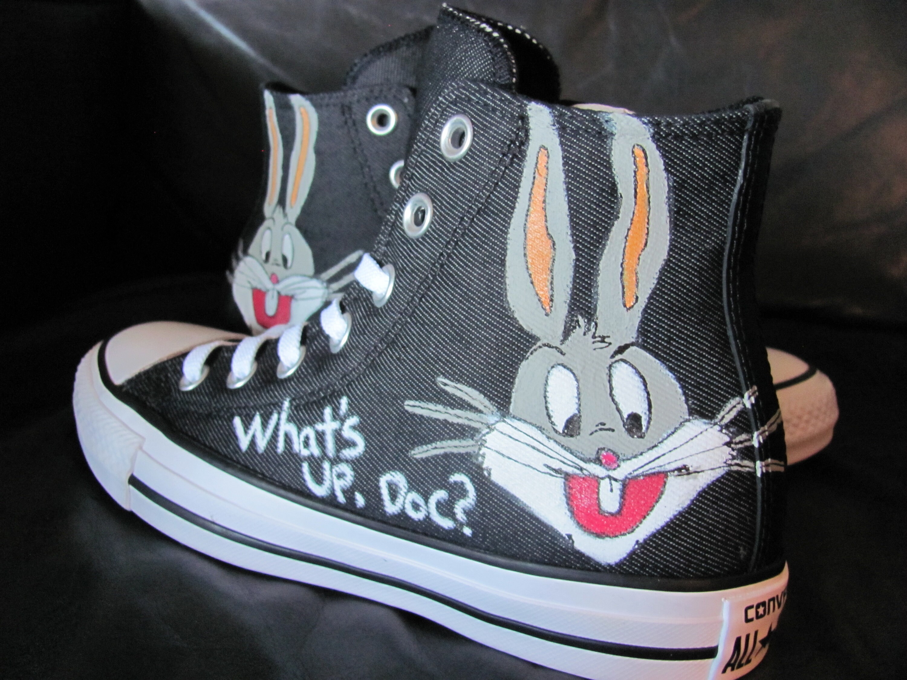 Adult Bunny Rabbit Hand Painted Hi Top Converse Custom Shoes - Etsy