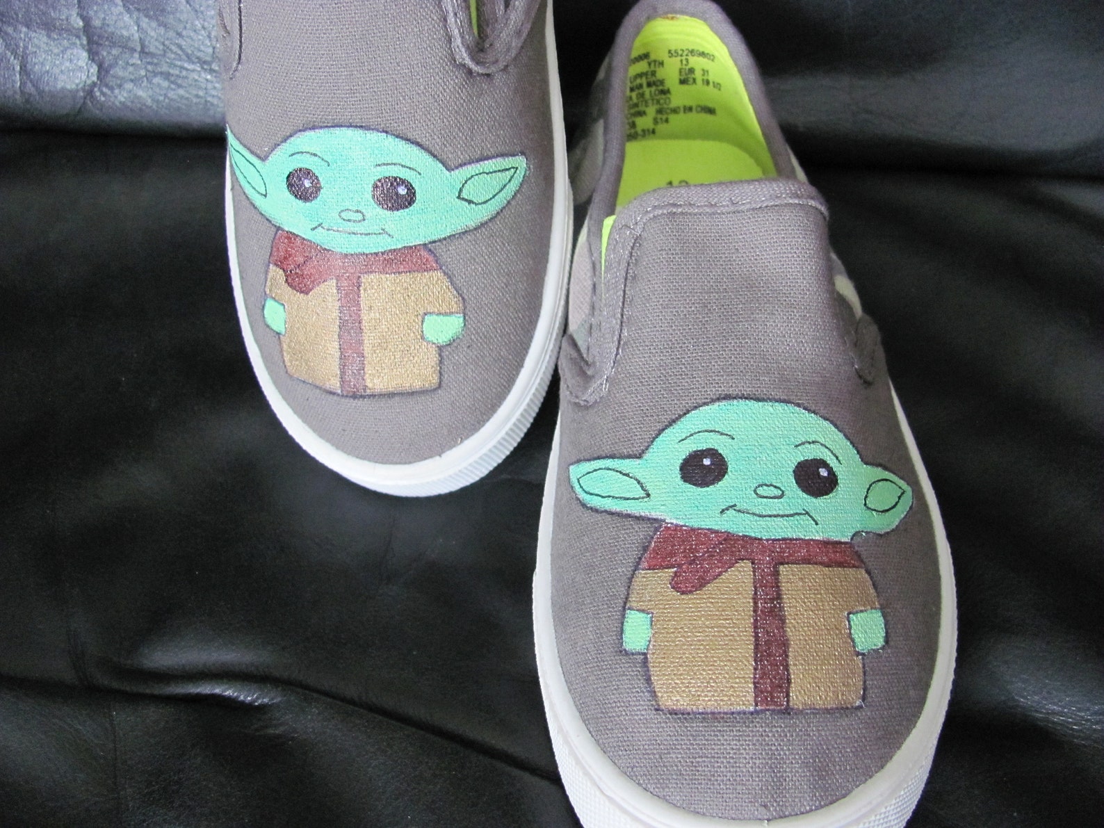 VANS Baby Yoda Grogu Custom Painted Shoes Baby / Toddler Sizes - Etsy