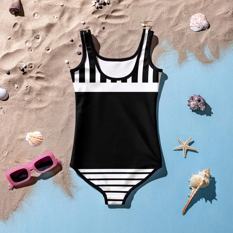 Bayside Tuxedo Kids Swimsuit Sizes 2T - 7 - Etsy
