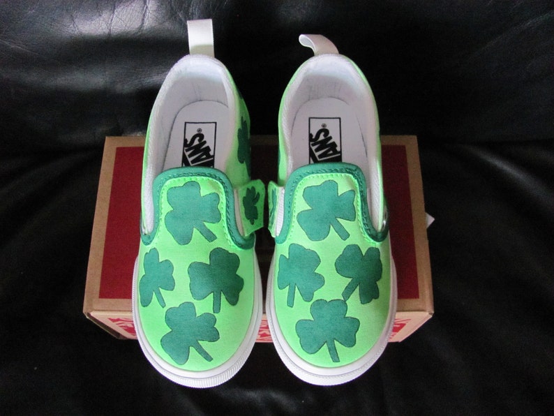 VANS St. Patty's Day Toddler / Kids Shamrock Shoes - Etsy