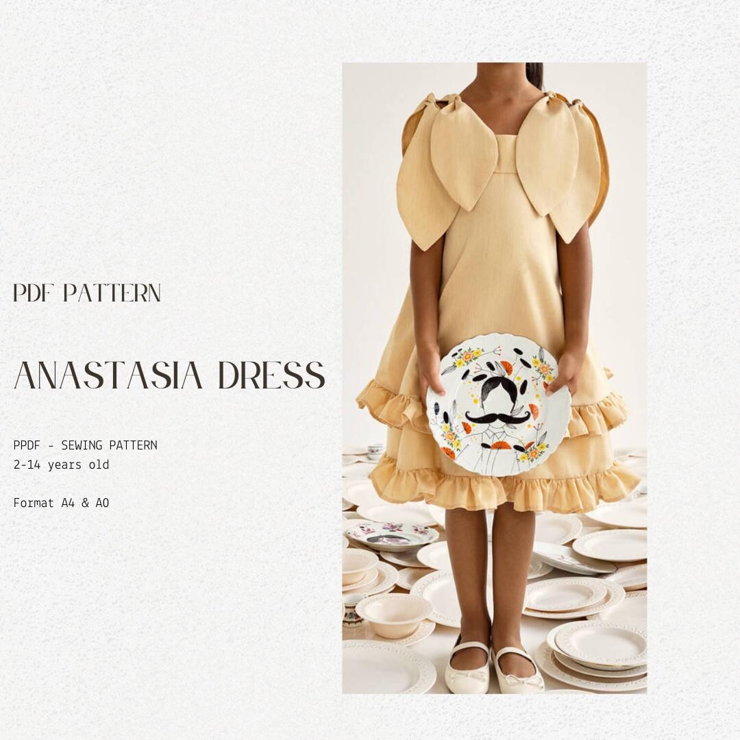 Girls Dress PDF Sewing Pattern Floral Dress 2-14 Coquette Summer Dress ...