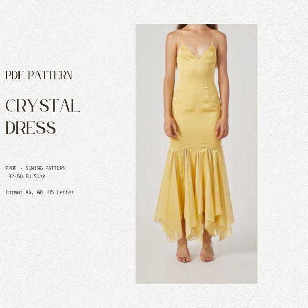 Godet Dress Pattern - Etsy UK