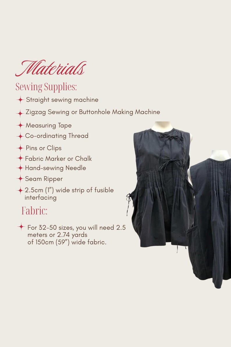 Nova Vest PDF Sewing Pattern | Japandi Minimalist Vest DIY | Japanese ...