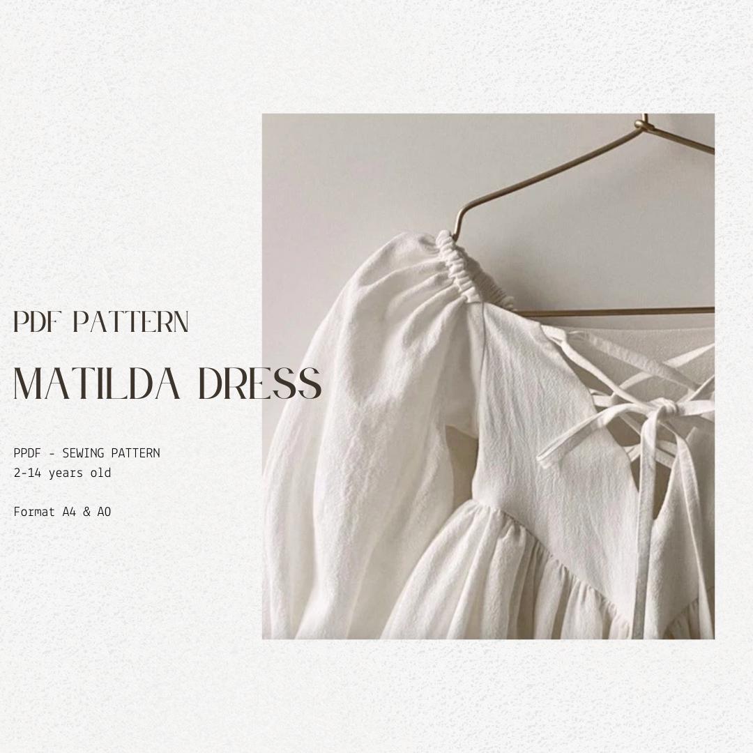 Kids Milkmaid Dress PDF Sewing Pattern: Cottagecore Style (sizes 2-14 ...