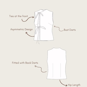 Amanda Blouse PDF Sewing Pattern | Japandi Minimalist Top DIY ...