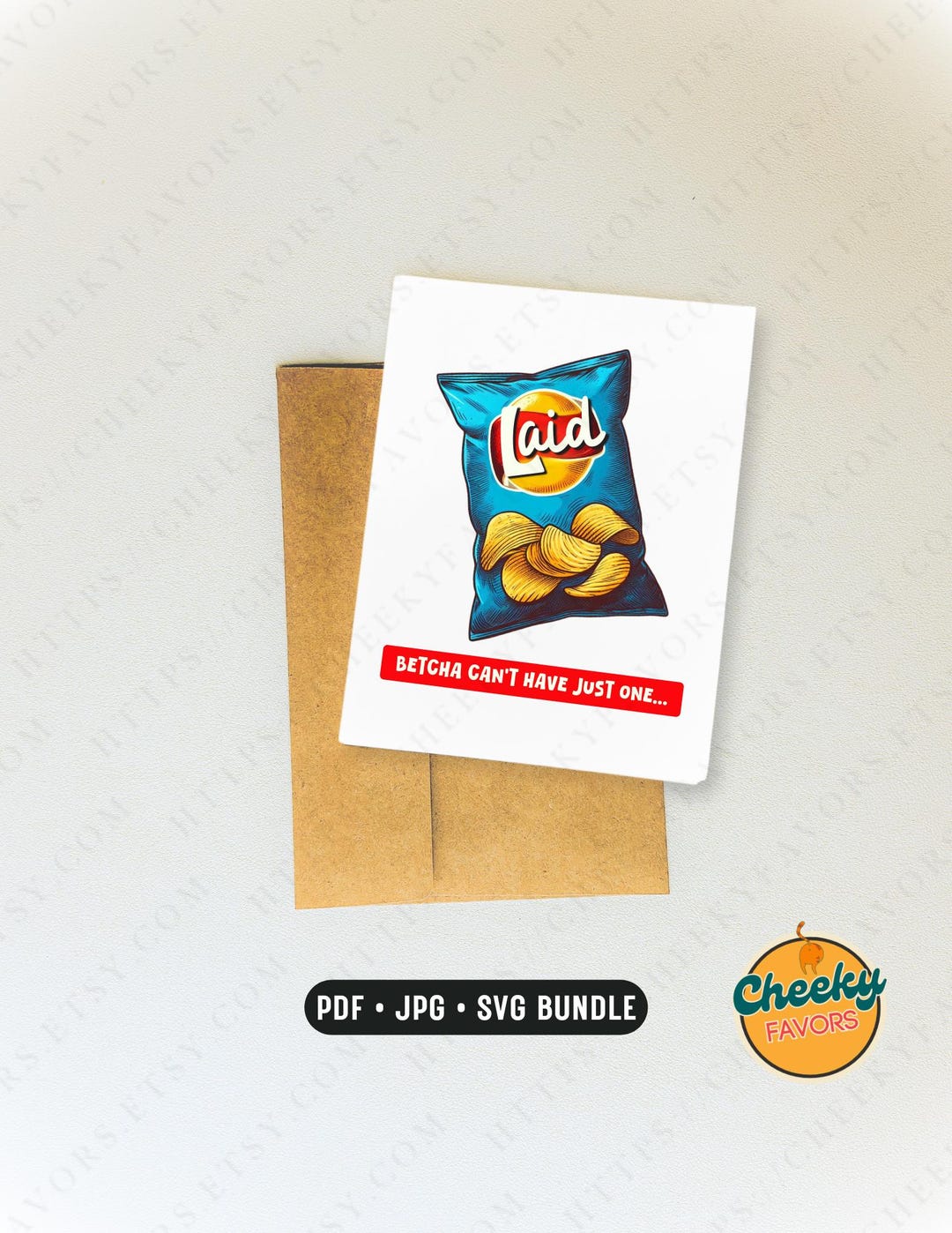LAID Chips, Wedding Day Innuendo Message, Suggestive Anniversary Card ...