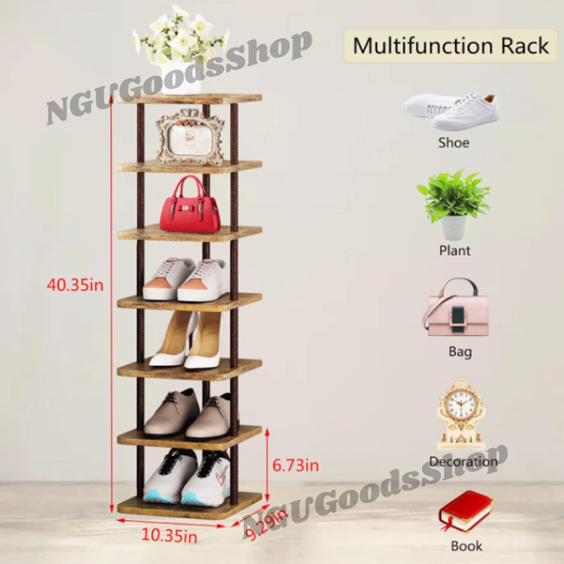 7 Tier Corner Shoe Rack | Entryway Shoe Rack | Tall Shoe Rack | Shoe ...