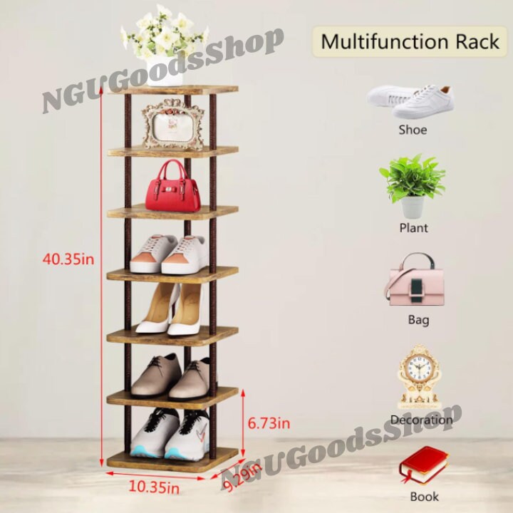 7 Tier Corner Shoe Rack | Entryway Shoe Rack | Tall Shoe Rack | Shoe ...