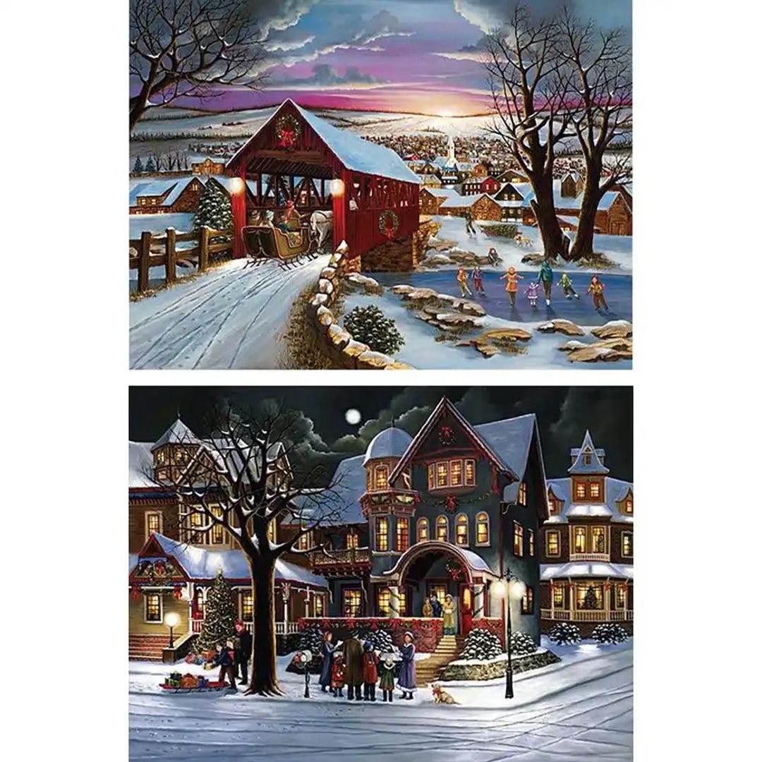 Set of 2: the Joys of Christmas Jigsaw Puzzles 1000 Piece Jigsaw Puzzle ...