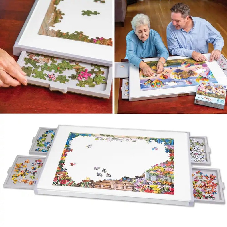 Pro Plateau Puzzle Board With Drawers 1000-piece Jigsaw Puzzle Table ...