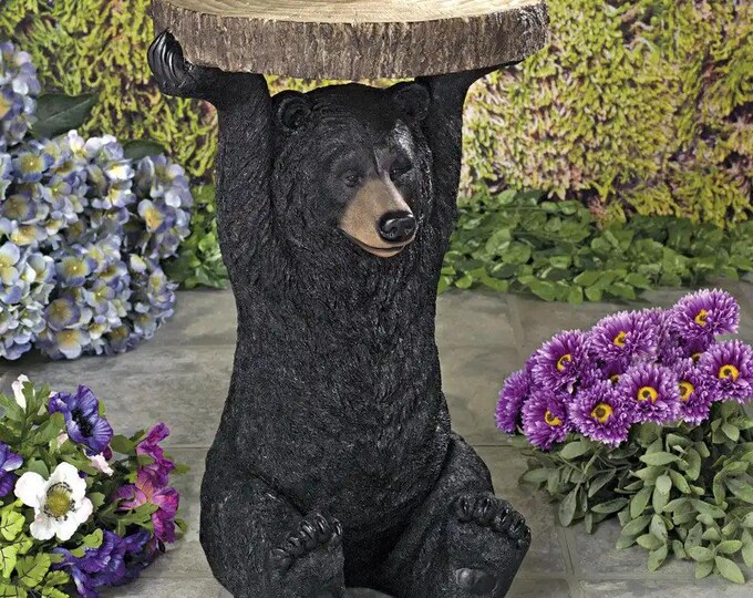 Rustic Bear Side Table - Etsy