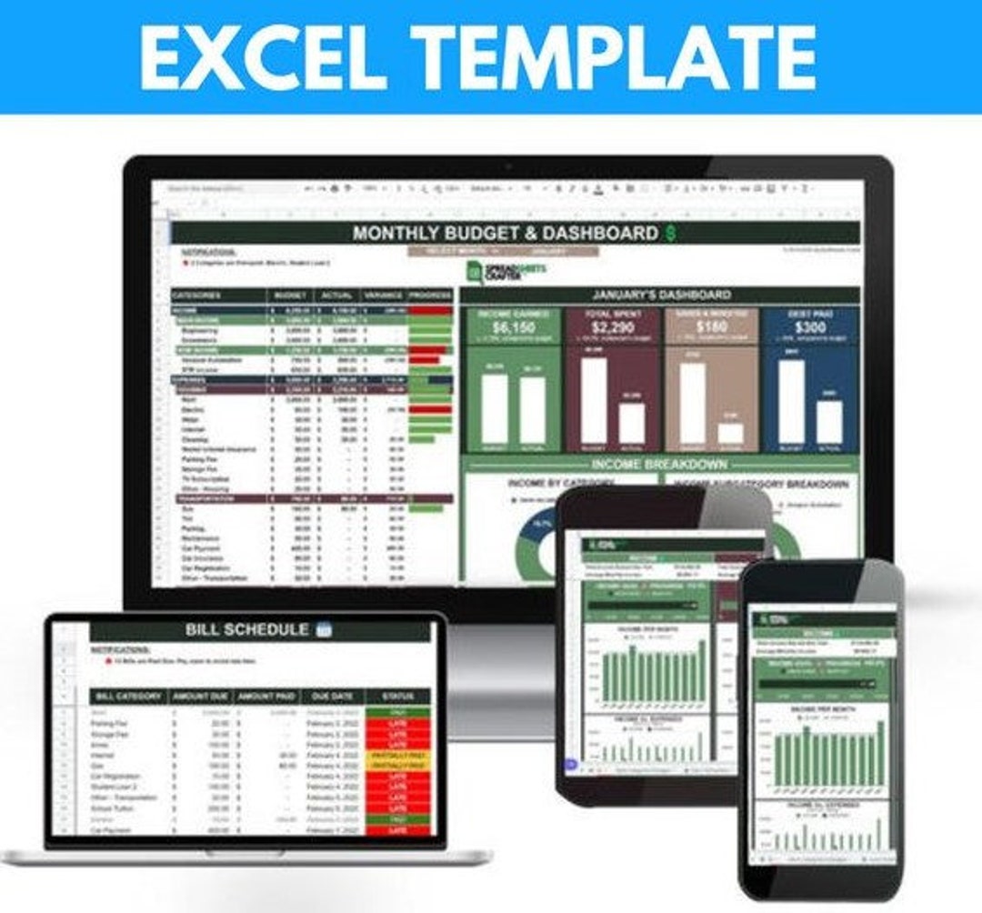 1200 Ready to Use Excel Templates - Etsy