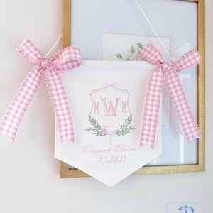 Custom Stork Baby Hospital Banner | Embroidered Birth Announcement ...