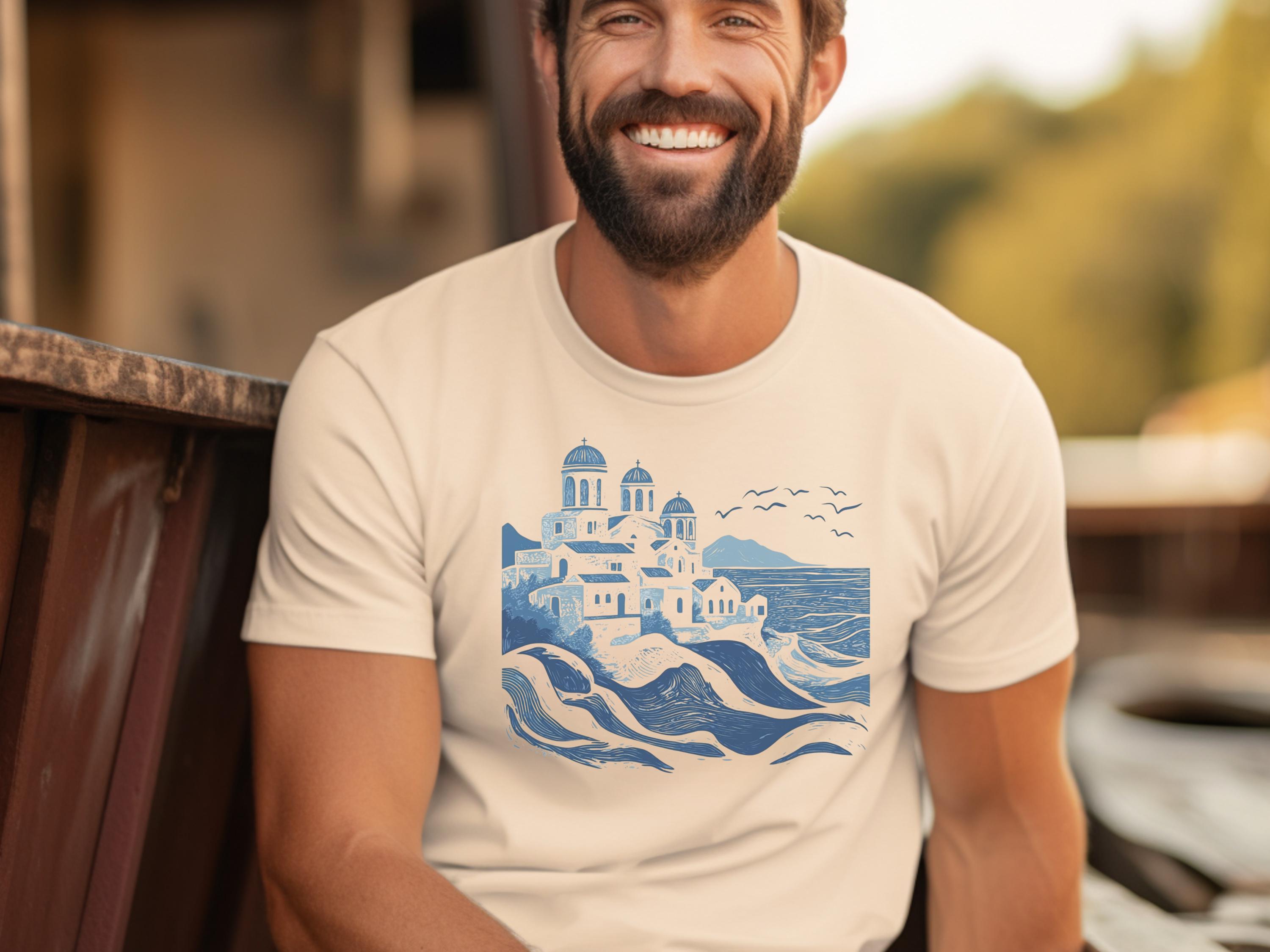Minimalist Greece Tee Shirt, Santorini Shirt, Greek T-shirt, Greece ...