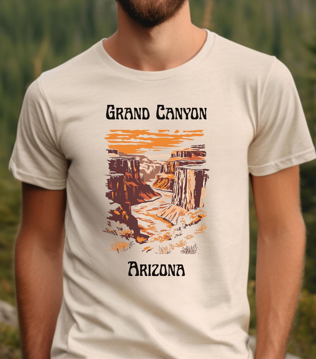 Grand Canyon Tee Shirt, Vintage Inspired Grand Canyon Tee, Travel Shirt ...