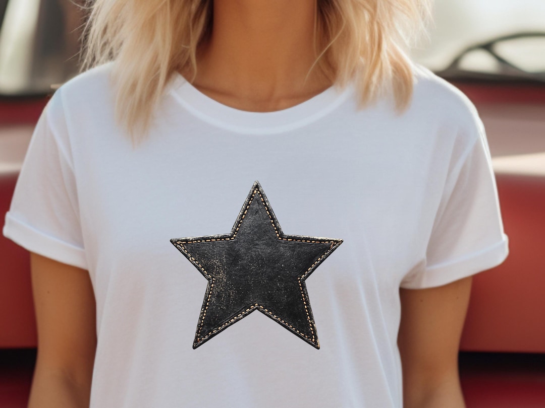 Star Graphic T-shirt, Distressed Star Shirt, Star Shirt, Star Shirt ...