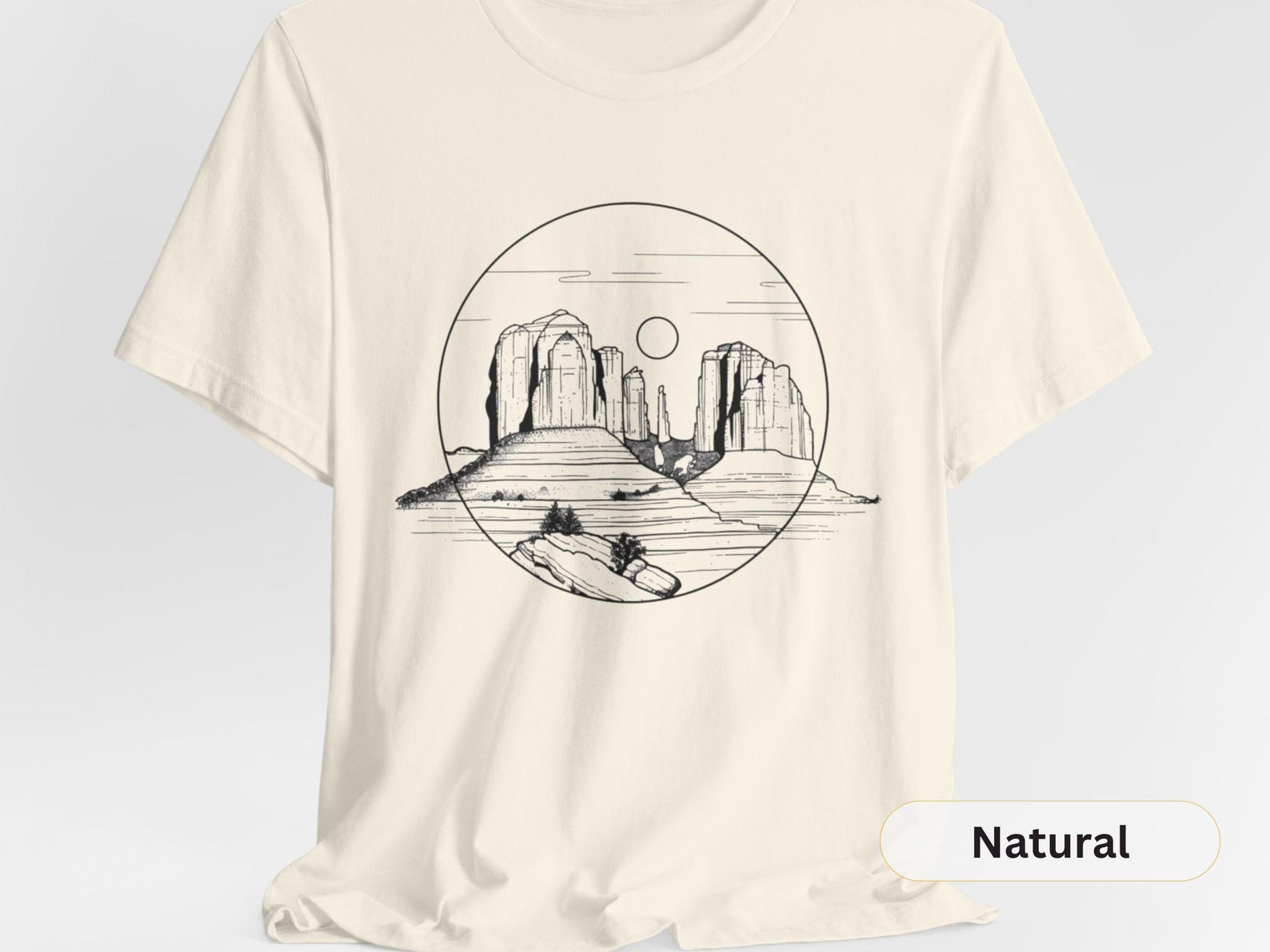 Minimalist Desert Shirt, Sedona Shirt, Red Rocks Shirt, Hiking Tee ...